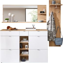 Innostyle Garderoben-Set &raquo;Bari Garderobenprogarmm, BxHxT 208x202x38 cm&laquo; Set, 3 Stk. tlg. wei&szlig; Holzwerkstoff, MDF, Spanplatte