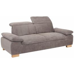 Home Affaire 2,5-Sitzer &raquo;Bergamo Multifunktions-Couch, elegant und komfortabel&laquo; mit Armlehn-und R&uuml;ckenfunktion, Federkern grau Chenille 100% Polyester