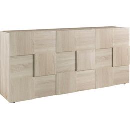 Home Affaire Sideboard &raquo;Dama Breite 181, Kommode 3 T&uuml;ren, Anrichte&laquo; Front in 3D-Optik, viel Stauraum, verschiedene Farben braun