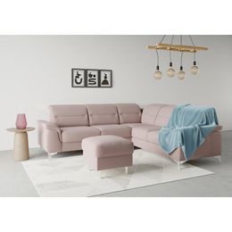 Sit & More sit&more Ecksofa &raquo;Sinatra L-Form&laquo; optional mit Kopfteilverstellung und Armteilfunktion lila 90% Polyester, 10% Polyamid