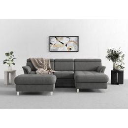 Sit & More sit&more Ecksofa &raquo;Marano L-Form&laquo; inklusive Kopfteilverstellung, wahlweise mit Bettfunktion, Bettkasten grau 98% Polyester, 2% Polyamid