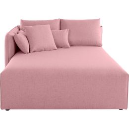 OTTO home Ottomane &raquo;N&ouml;re&laquo; Lounge-Modul - zum eigenen Zusammenstellen, Breite 138cm, Tiefe 168cm rosa 100% Polyester