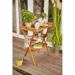 siena GARDEN Tabletttisch &raquo;Caruna&laquo; 4 Stk. tlg. Akazie, 70x45 cm beige