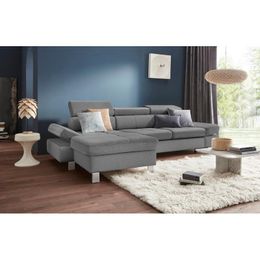 exxpo - sofa fashion Ecksofa &raquo;Fiji, hochwertige Detailverarbeitung, Breite 292cm, L-Form&laquo; bequem durch Kopf- und Armteilverstellung, wahlweise mit 