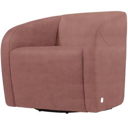 Egoitaliano Sessel &raquo;Charlottaas Clubsessel, Designsessel, modern und zeitlos, bequem&laquo; drehbar, kompakte Stellma&szlig;e, Solit&auml;rsessel braun 100% Polyester. Wasser- und