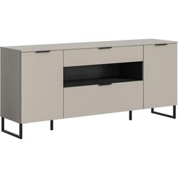 Home Affaire Sideboard &raquo;ADIO, Breite 185cm, 2 T&uuml;ren, 1 Schubkasten, 1 Klappe, mit Metall-Kufen&laquo; 1 Stk. tlg. Highboard, Kommode, Lowboard, Schrank, 