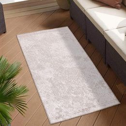 Carpet City Outdoorteppich &raquo;DUO RUG 5845&laquo; rechteckig 5 mm H&ouml;he Wendeteppich Wetterfest In- & Outdoor, Balkon, Terrasse, Wohnzimmer beige Obermaterial: 100% 
