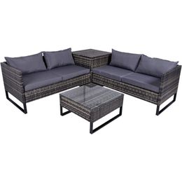 Garden Pleasure Gartenlounge-Set &raquo;RAMIRA&laquo; schwarz Obermaterial: 100% Polyester