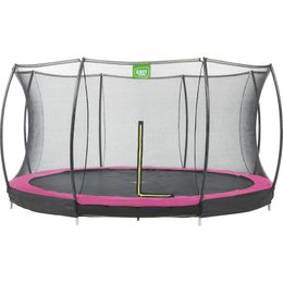 EXIT Gartentrampolin &raquo;Silhouette Ground&laquo; &Oslash; 427 cm mit Sicherheitsnetz rosa