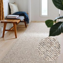 ELLE DECORATION Teppich &raquo;Rocco&laquo; rechteckig 10 mm H&ouml;he L&auml;ufer, waschbar, Wohnzimmer, Esszimmer, Woll-Optik beige Polypropylen