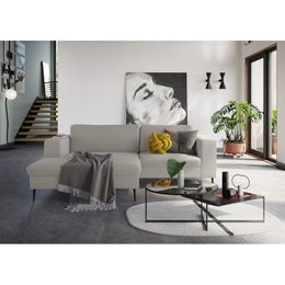 DOMO collection Ecksofa &raquo;Modica kompakt und elegant, Breite 244, L-Form&laquo; moderne Optik mit extrabreiter Recamiere, auch in Cord grau