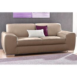 DOMO collection 2-Sitzer &raquo;Ricardo kubisch, modern und elegant, bequemes Sofa&laquo; beige