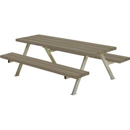 Plus Garten-Kindersitzgruppe &raquo;Alpha Junior Kombim&ouml;bel&laquo; 1 Stk. tlg. 177x118x57/32,5 cm grau FSC -zertifizierter Holzwerkstoff, Stahl