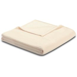 Biederlack Wohndecke &raquo;King Fleece&laquo; leicht, Kuscheldecke beige Polyester
