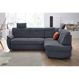 Sit & More sit&more Ecksofa &raquo;Sonoma L-Form&laquo; wahlweise mit Bettfunktion und Bettkasten grau Kunstleder SOFTLUX ;Luxus-Microfaser ALTARA NUBUCK (100% Polyester);