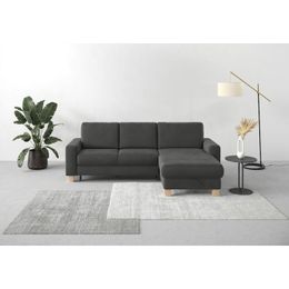Home Affaire Ecksofa &raquo;Summer L-Form&laquo; mit Recamiere, mit oder ohne Bettfunktion und Bettkasten, Cord-Bezug grau 95% Polyester, 5% Polyamid
