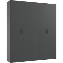 wimex Kleiderschrank &raquo;Mugano,in 3 Breiten, 2 Tiefen, viele Farben, Made in Germany&laquo; in Basic oder Premium Ausstattung, mit kurzen Griffen aus Metall schwarz