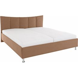 Westfalia Schlafkomfort Polsterbett braun Bezug Bett: Microfaser (100% Polyester);Bonnell-Federkernmatratze: Mischgewebe (51% Polyprophlen, 39% Polyester, 10% Baumwolle);
