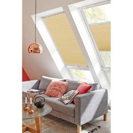 SUNLINES Dachfensterplissee &raquo;StartUp Style Honeycomb TL&laquo; Lichtschutz verspannt mit F&uuml;hrungsschienen gelb Obermaterial: 100% Polyester