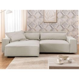 OTTO home Ecksofa &raquo;KINLEE Design-Sofa mit Recamiere rechts/links, Ma&szlig;e B/T/H 251/144/70cm&laquo; L-Form mit Wellenunterfederung, ohne Bettfunktion, modern 