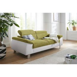 COTTA Polstergarnitur &raquo;Komaris, B: 193 bzw. 100 cm&laquo; Set, Set: 3er-Sofa & Hocker, mit Kopfteilverstellung gr&uuml;n