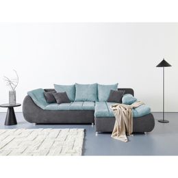 Home Affaire Ecksofa &raquo;Imola, elegant und modern, aktuelle Steppung im Sitz, bequem, L-Form&laquo; frei im Raum stellbar, wahlweise mit Bettfunktion und 