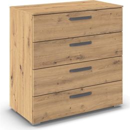 Rauch Schubkastenkommode &raquo;Sideboard Schubladenkommode OTELI mit Dekor- und Hochglanzfront&laquo; Breite 80 cm inkl. Soft-Close-Funktion, vier gro&szlig;e und 