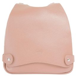 CLUTY Damen Cityrucksack echt Leder, Made in Italy rosa B/H/T: 29cm x 28cm x 8cm, onesize