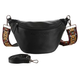Kangaroos Damen Kangaroos Bauchtasche Schultertasche, Umh&auml;ngetasche, Handtasche Damen schwarz