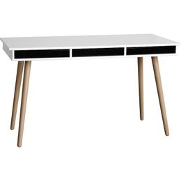 Schreibtisch &raquo;Mistral B&uuml;rotisch, Arbeitstisch, Tisch, Computertisch&laquo; Holzbeinen, B: 137,4 cm, Designm&ouml;bel schwarz