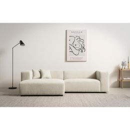Home Affaire Ecksofa &raquo;BAKELS, L-Form in Cord oder Boucle-Stoff, moderne Couch&laquo; wahlweise Recamiere rechts/links, bequemer Sitzkomfort beige