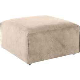 OTTO home Polsterhocker &raquo;N&ouml;re&laquo; Modul - zum Zusammenstellen; in vielen Bezugsqualit&auml;ten und Farben beige Samtoptik (100% Polyester);Struktur (100% 