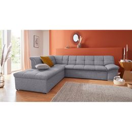 DOMO collection Ecksofa &raquo;Lagoa, moderne Sitzheftung, bequem und komfortabel, L-Form&laquo; wahlweise mit Bettfunktion, frei im Raum stellbar, gro&szlig;e 