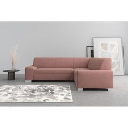 DOMO collection Ecksofa &raquo;Anzio in kubischer Formensprache, flache Armlehnen, L-Form&laquo; Wahlweise mit Bettfunktion und Federkern f&uuml;r hohen Sitzkomfort 