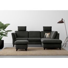 Home Affaire Ecksofa &raquo;Trelleborg L-Form&laquo; wahlweise mit Bettfunktion und Bettkasten, inkl. Federkern-Polsterung grau 95% Polyester, 5% Polyamid