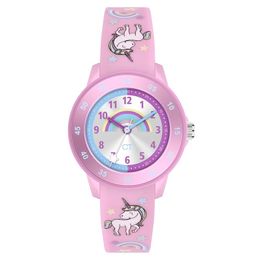 Cool Time Damen Cool Time Quarzuhr &raquo;The Cool Pink Unicorn&laquo; Armbanduhr, Silikonarmband, Kinderuhr, M&auml;dchen, analog