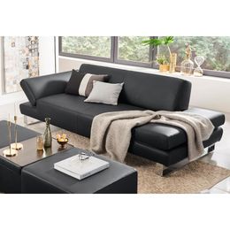 W.Schillig 3-Sitzer &raquo;taboo Designsofa mit hohem Sitzkomfort&laquo; mit Normaltiefe, inklusive Armlehnenverstellung, mit Kontrastnaht schwarz Longlife Xtra-