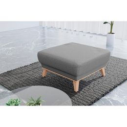 Sit & More sit&more Polsterhocker &raquo;Lavida&laquo; Mit elegantem Holzrahmen grau 100% PES