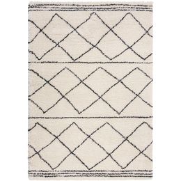 FLAIR RUGS Hochflor-Teppich &raquo;Kush Berber&laquo; rechteckig 30 mm H&ouml;he geometrisches Muster, im Boho Look beige Kunstfaser