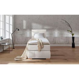 Home Affaire Boxspringbett &raquo;Wehma&laquo; inkl. Topper in 3 verschiedenen Matratzen, auch in Samtstoff beige Struktur fein (100% Polyester)