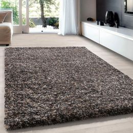 Ayyildiz Teppiche Hochflor-Teppich &raquo;Enjoy Shaggy&laquo; rechteckig 50 mm H&ouml;he auch als L&auml;ufer, Shaggy, Langflor, meliert, Wohnzimmer grau Kunstfaser