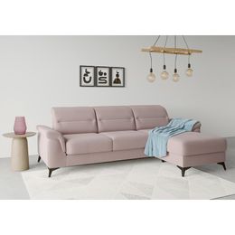 Sit & More sit&more Ecksofa &raquo;Sinatra L-Form&laquo; mit Recamiere, optional mit Kopfteilverstellung und Armteilfunktion lila 90% Polyester, 10% Polyamid