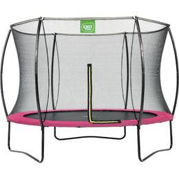 EXIT Gartentrampolin &raquo;Silhouette&laquo; &Oslash; 244 cm mit Sicherheitsnetz rosa