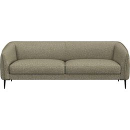 FLEXLUX 3-Sitzer &raquo;Belle Designsofa, Couch, bequem durch Kaltschaum im Sitz&laquo; Skandinavisches Design, In hochwertiger Verarbeitung gr&uuml;n 62% Polyester/17