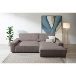 Home Affaire Ecksofa &raquo;NEU: SHERWOOD XXL 284, Big-Sofa L-Form, tiefe Sitzfl&auml;che 95 cm, Cord&laquo; Recamiere rechts/links, als Schlafsofa stellbar, Cord u. 