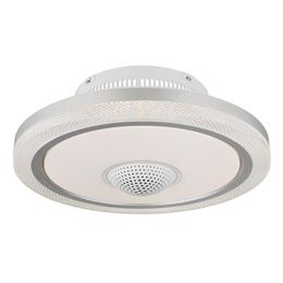 Globo LIGHTING Deckenleuchte &raquo;SHELLY&laquo; LED-Modul 1 Stk. warmwei&szlig; - kaltwei&szlig; Ventilator wei&szlig; Kristalleffekt Funktionen elegant Wohnraum