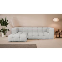 LeGer Home by Lena Gercke Ecksofa &raquo;TALISHA L-Form Designersofa, moderne Steppung, B/T/H: 276/178/75 cm&laquo; aufwendig gepolstert, hoher Sitzkomfort grau 
