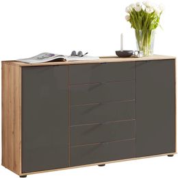 Wiemann Kombikommode &raquo;Cardiff Sideboard, W&auml;scheschrank, teilmassiv Bianco-Eiche, Schubladen&laquo; Kommode 141x86x43 cm, braun, mit D&auml;mpfung, MADE IN 