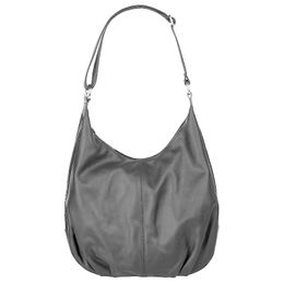 CLUTY Damen Shopper echt Leder, Made in Italy schwarz