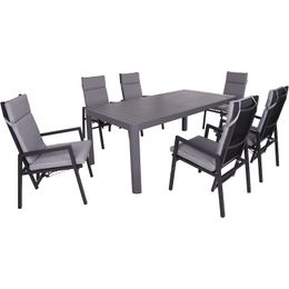 Garden Pleasure Garten-Essgruppe &raquo;AMIRA/SINTRA Set 01&laquo; 7 Stk. tlg. schwarz Obermaterial: 100% Polyester